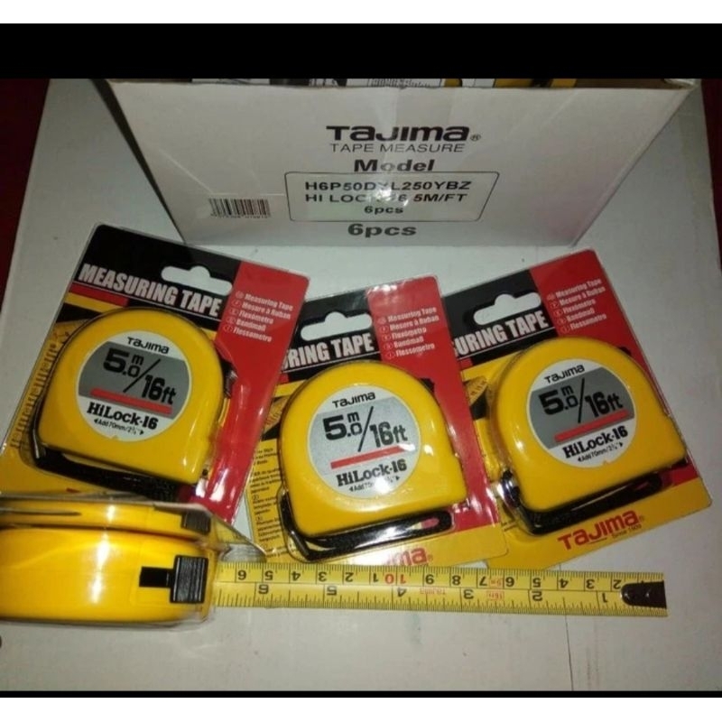 Jual Meteran Roll Measuring tape panjang 5 meter TAJIMA | Shopee Indonesia