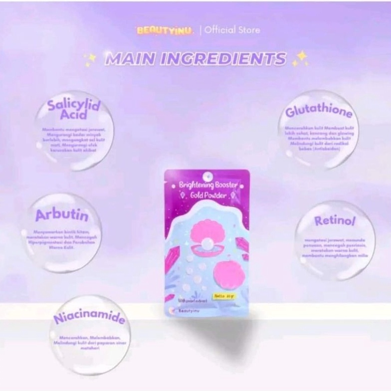 Jual KODE K75R Brightening Booster Gold Powder | Shopee Indonesia