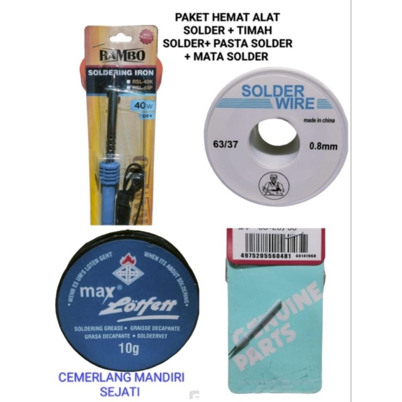 Jual ALAT SOLDER LENGKAP ISI 4/ PAKET HEMAT SOLDERAN (CMS) | Shopee ...