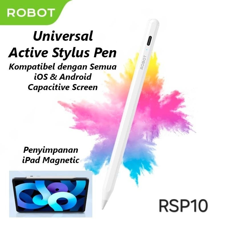 Jual ROBOT RSP10 Universal Active Stylus Pen for Android Phone Tablet ...