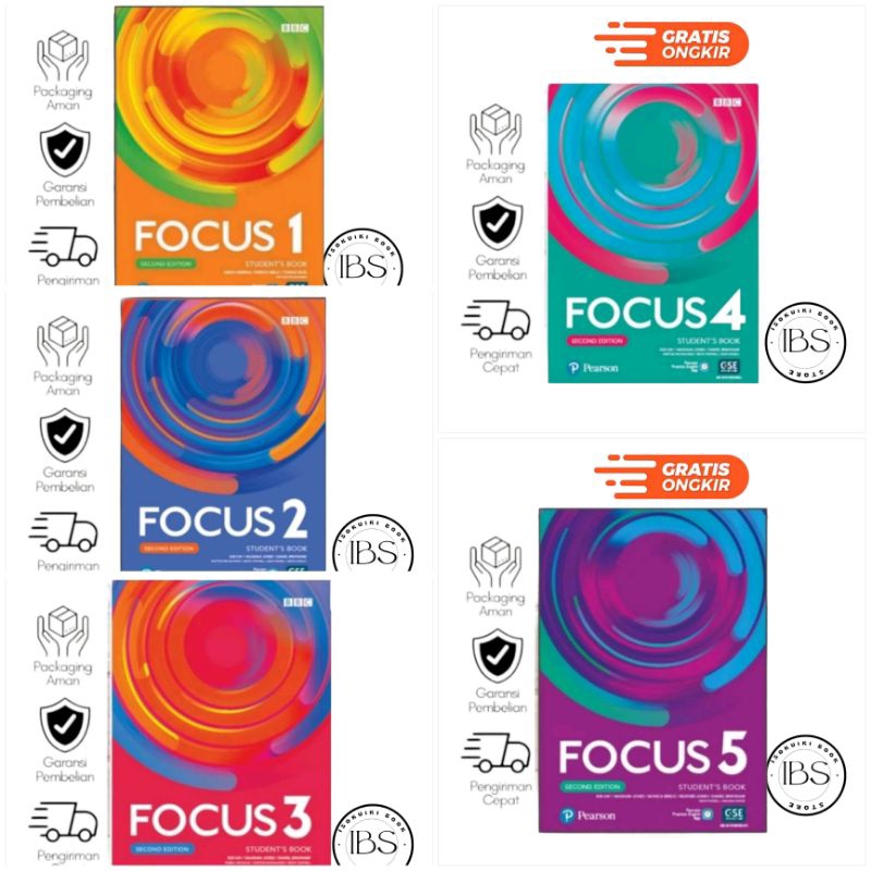 Jual Buku Focus 1 Sampai 5 Second Edition Student Book Work Book Full ...