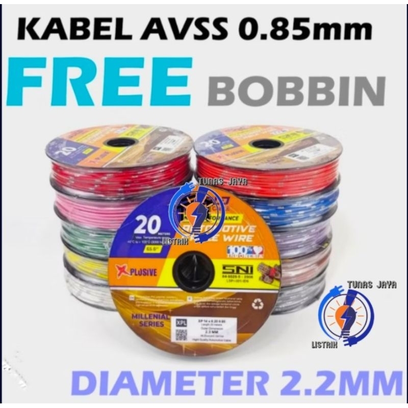 Jual Kabel Bintik / Kabel Gold Auto Wire AVS 0.85x20M Kabel Otomotif Body Motor Serabut Tembaga ...