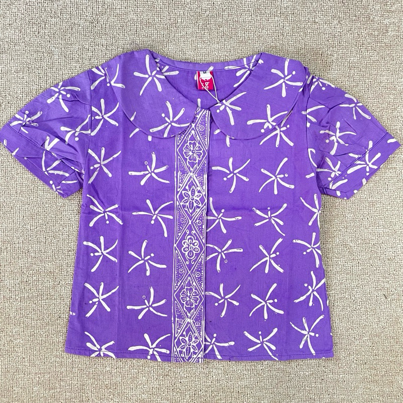 Jual NEW BATIK KIDS BLUS BATIK ANAK CEWEK CAPUNG BATIK CAP TOP ATASAN ...