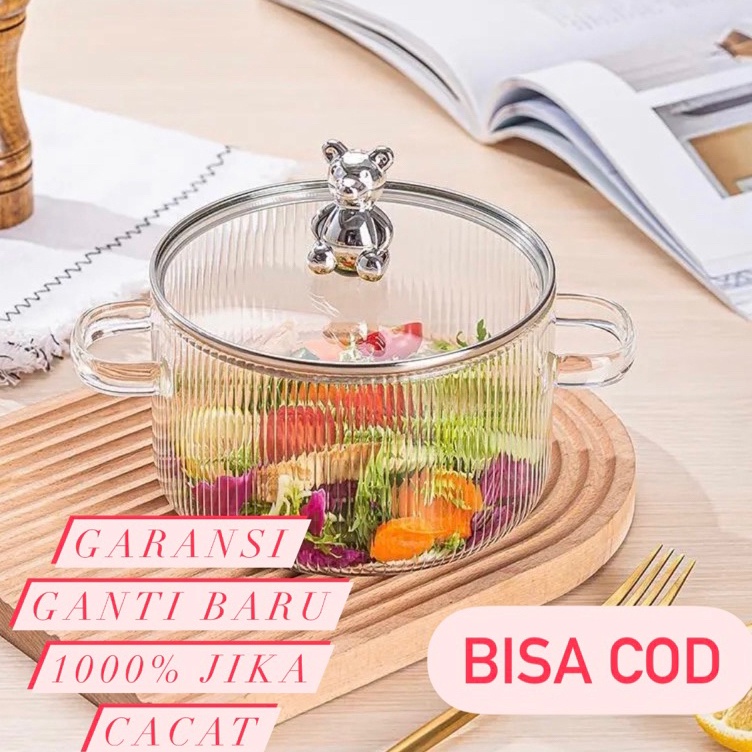 Jual KODE G23J Panci Soup Rebus Kaca Tebal Glass Cooking Soup Pot ...
