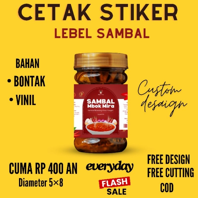 Jual stiker sambal/stiker Lebel kemasan/stiker | Shopee Indonesia Jual stiker sambal/stiker Lebel kemasan/stiker | Shopee Indonesia