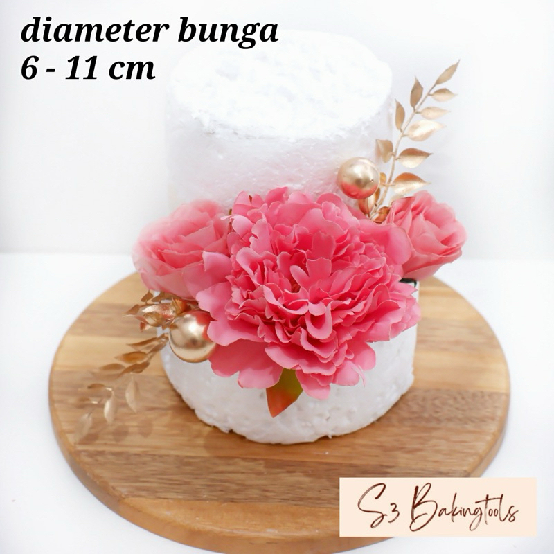 Jual Cake topper hiasan kue artificial dusty flower set | Shopee Indonesia