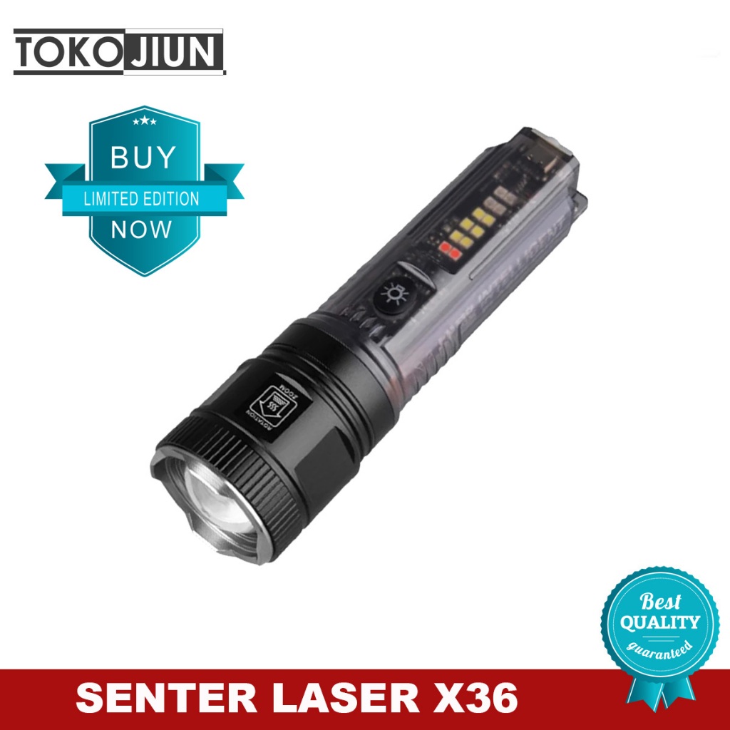 Jual Senter LED Laser X36 7 Mode Sinar Solar Panel Super Terang | Shopee Indonesia