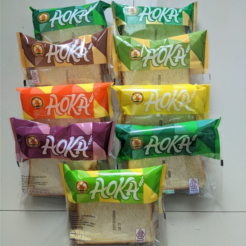 Jual Aoka roti panggang Aneka Rasa Mangga, Strawberry, Vanilla, Keju ...