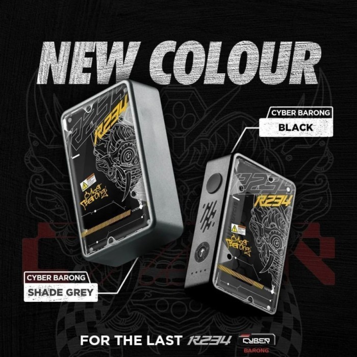 Jual MOD HOTCIG R234 CYBER BARONG SHADE GREY & BLACK AUTHENTIC BY ...