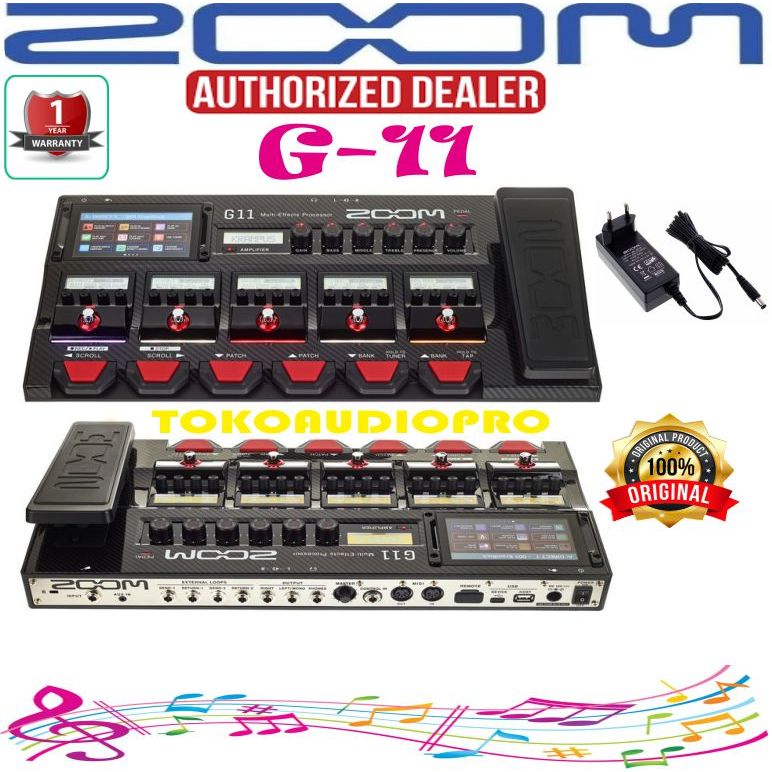 Jual Efek Zoom G11 Multi effects Processor with Expression Pedal Zoom G ...