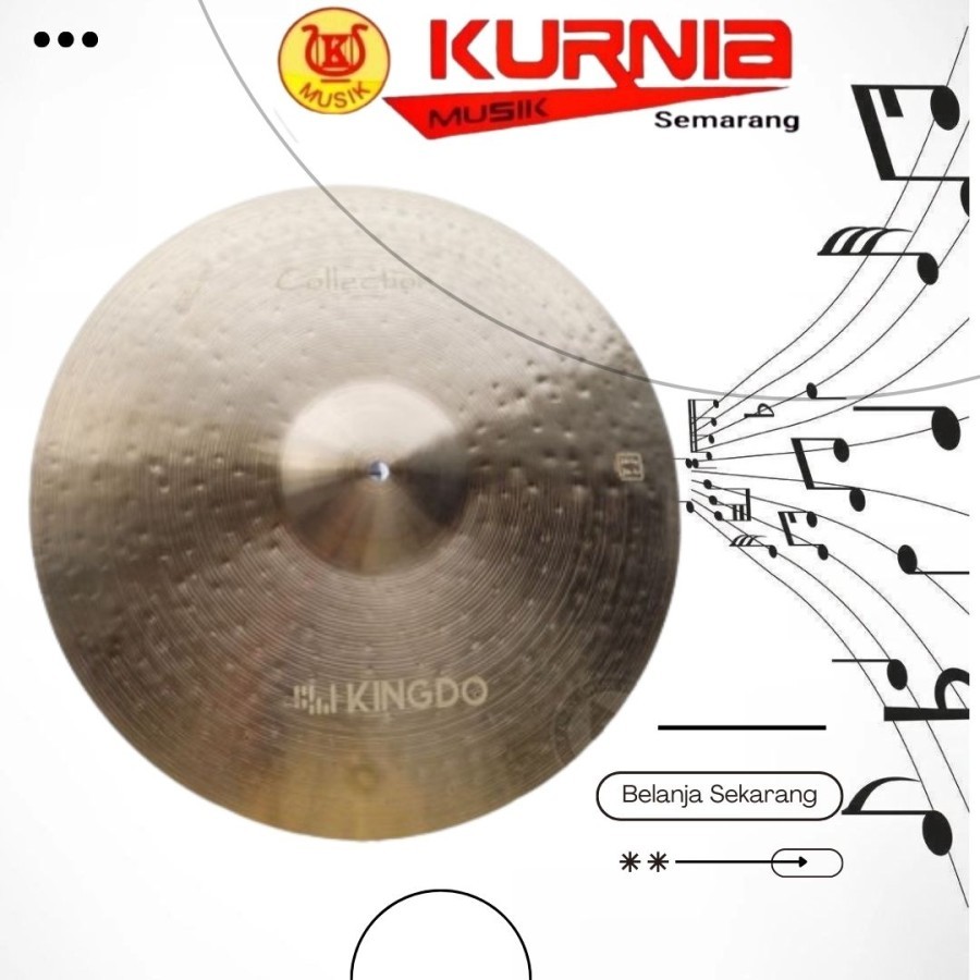 Jual Cymbal Kingdo Artist Jazz Collection Medium Thin Crash 18" Cymbal ...