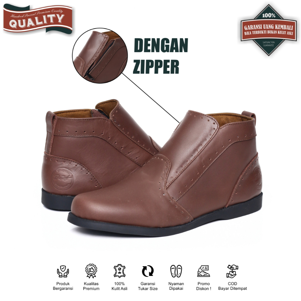Jual [Custom Size] Bradleys Levin Brown - Sepatu Kulit Kasual Semi ...