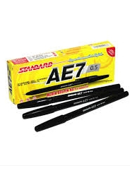 Jual Pulpen Standart AE-7 Hitam,Biru,Merah 1 Pack ISi 12Pcs | Shopee Indonesia