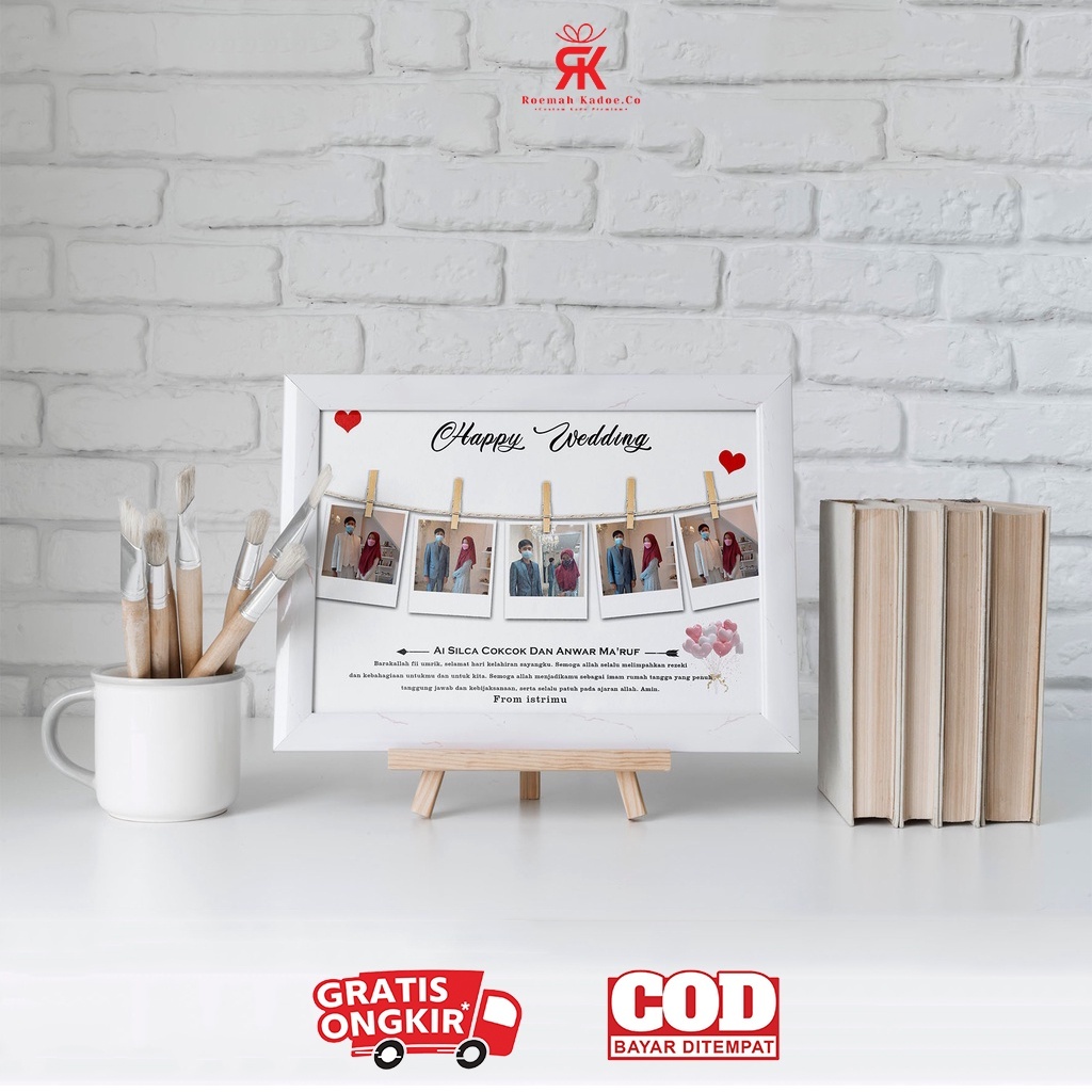 Jual Romah Kadoe Gift Ulang Tahun Bingkai Foto Custom Free Gift Box ...