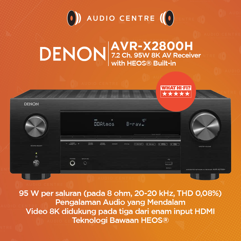 Jual Denon AVR-X2800H AVRX2800H AV Receiver 7.2 Dolby Atmos 4K 8K UHD ...