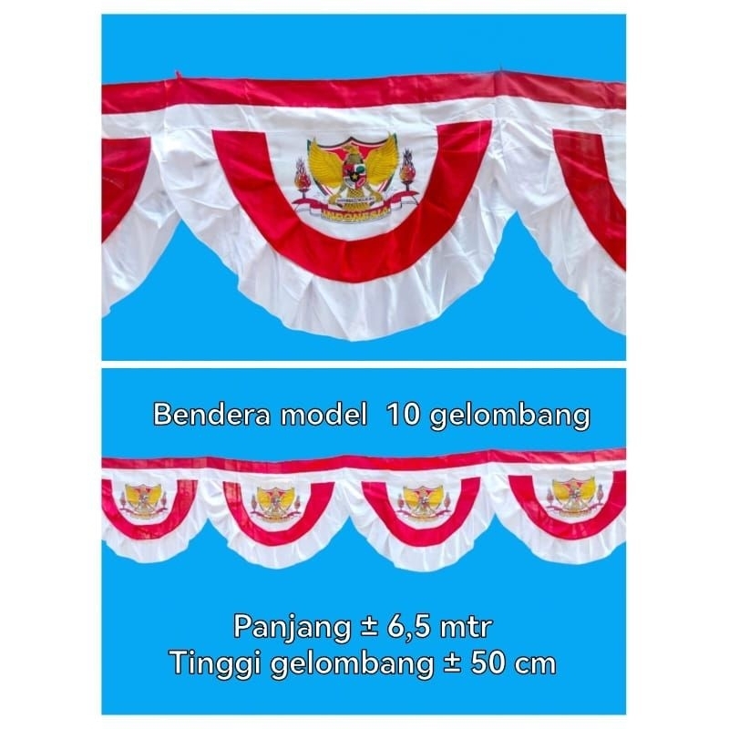 Jual Bendera model 10 Gelombang | Shopee Indonesia