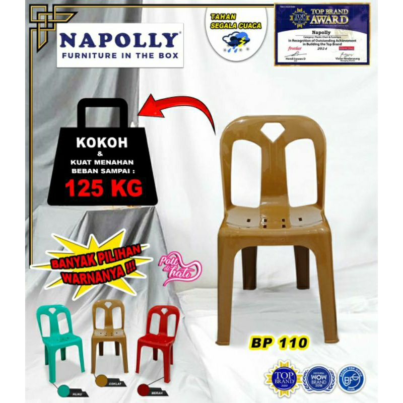 Jual Kursi Plastik Napolly BP110 | Shopee Indonesia