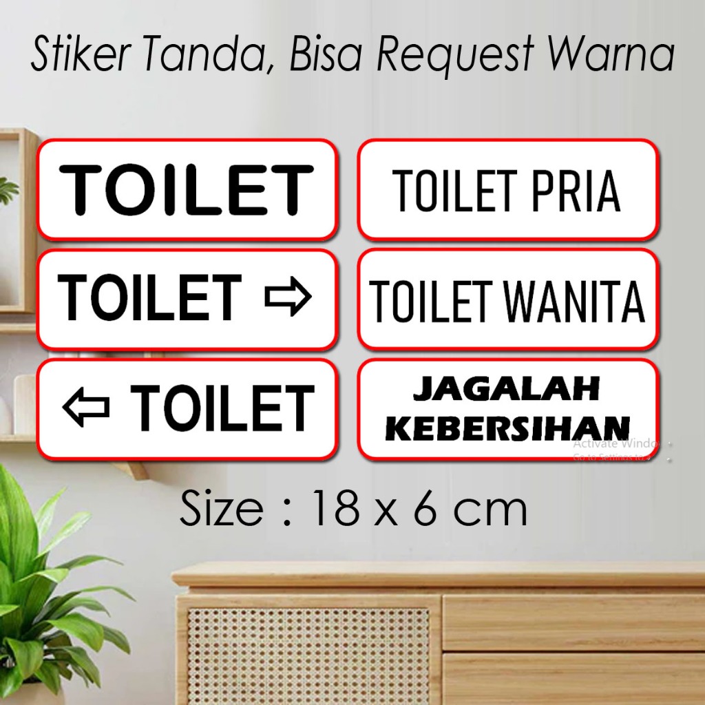 Jual Stiker Toilet Penanda Arah Kamar Mandi Wanita Dan Pria Label di ...