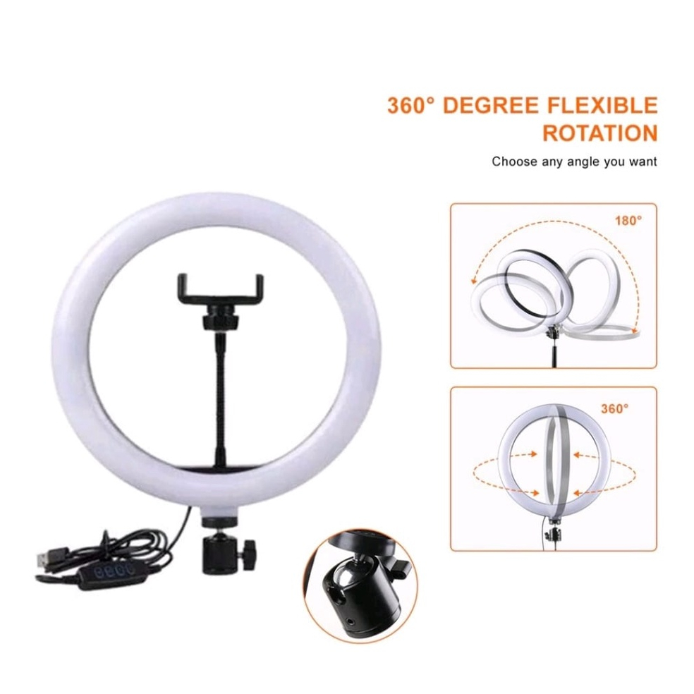 Jual Ring Light LED Ring Fill Light 26 Cm-Ringlight Lampu Photo Selfie ...