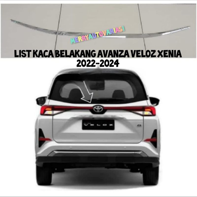 Jual List kaca belakang Avanza Veloz Xenia 2022-2024 chrome | Shopee ...
