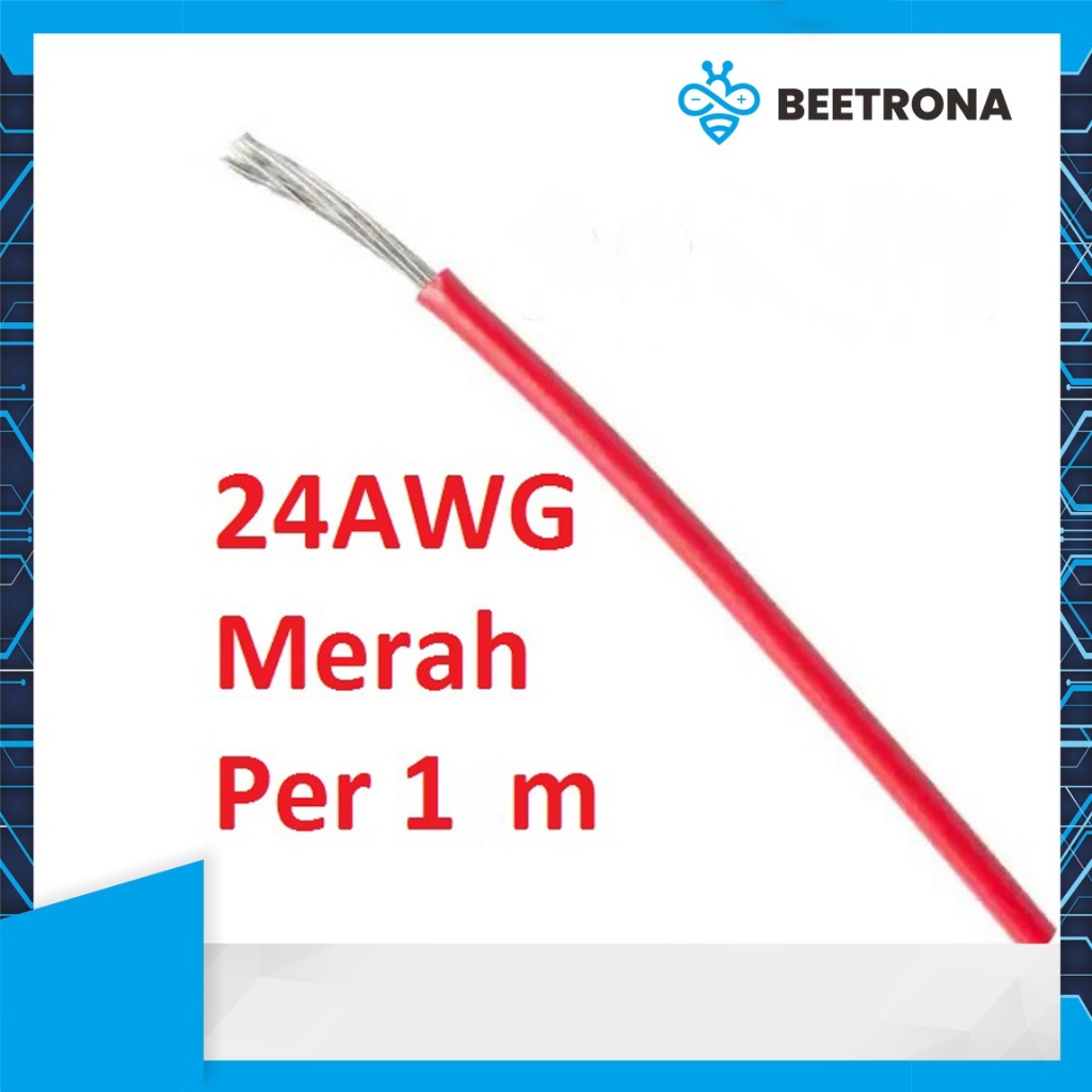 Jual Kabel Serabut SIlver AWG 24 AWG Cable Merah Per 1 meter | Shopee Indonesia
