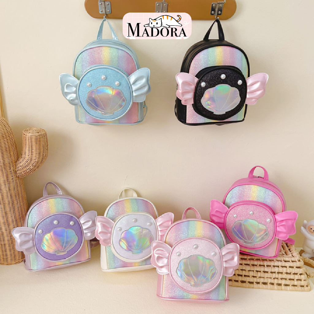 Jual Madora Tas Ransel Anak Sekolah Perempuan Motif Kerang Mutiara ...