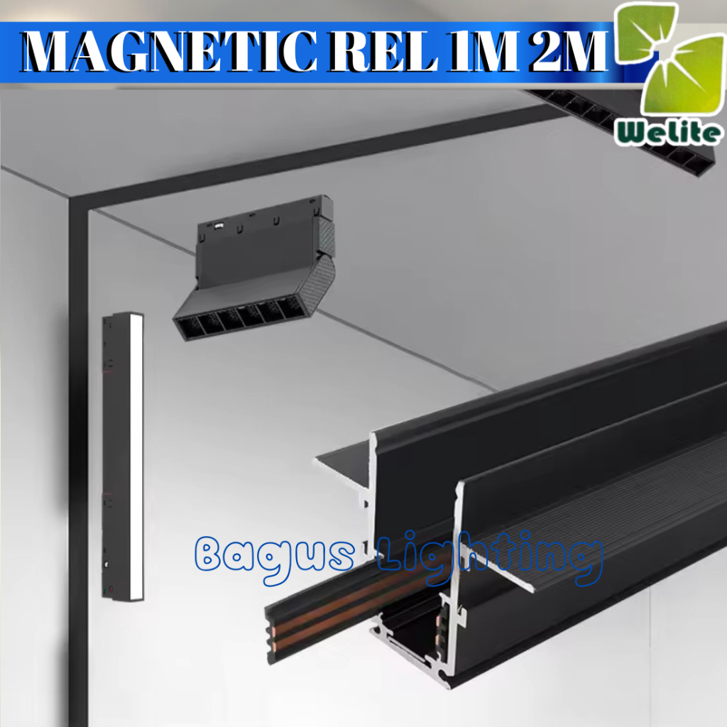 Jual Rel Magnetic 1 Meter 2 Meter Universal Alumunium Body | Shopee ...
