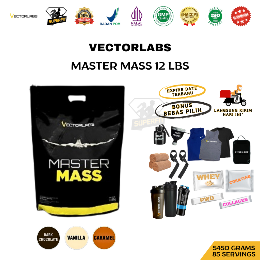 Jual Vectorlabs Master Mass 12 lbs Gainer Murah Di Medan High Protein ...