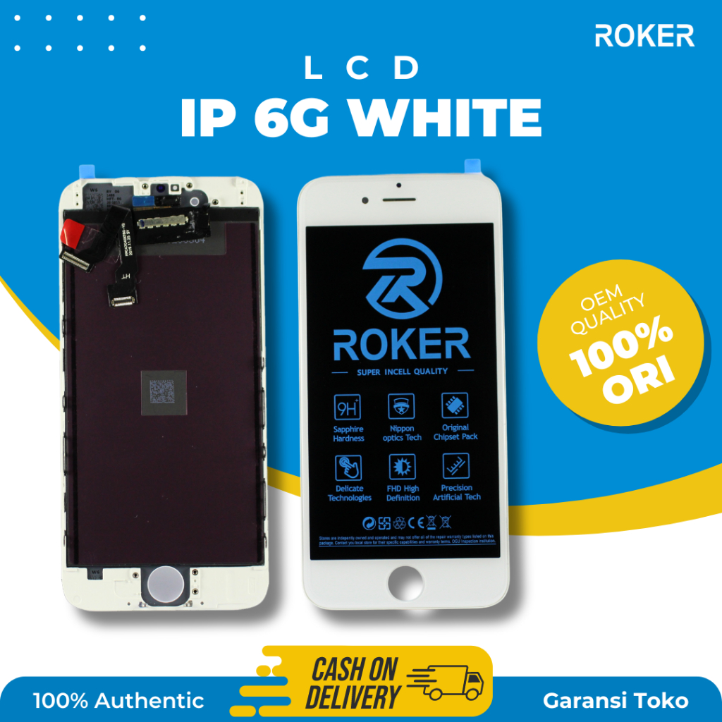 Jual LCD TOUCHSCREEN IP 6G HD+ FULLSET BY ROKER | Shopee Indonesia