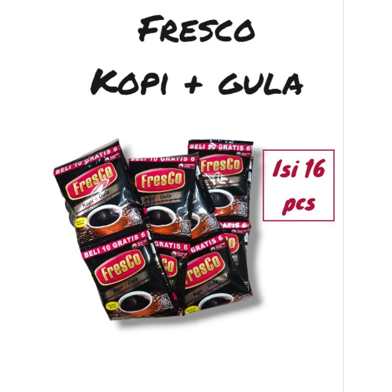 Jual Kopi Fresco ( kopi + gula ) 16 pcs × 24 gr [HARGA 1 RENTENG] harga ...