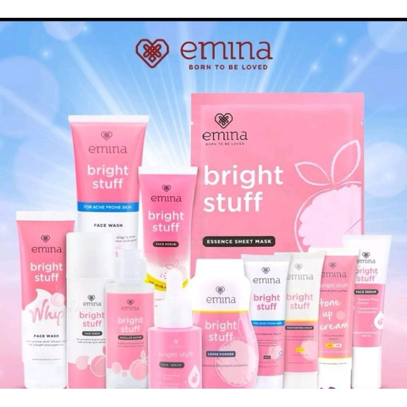 Jual SEMUA PRODUK EMINA Bright stuff moisturizer & Face wash 100ml/50 ...