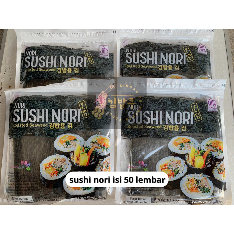 Jual SUSHI - SUHI NORI ISI 50 LEMBAR JAVASUPER FOOD | Shopee Indonesia