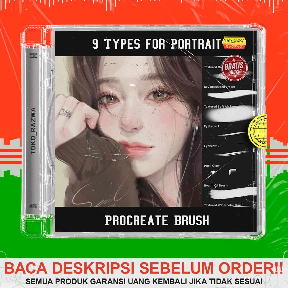 Jual Procreate Brush - Full of Texture! 9 Types for Portrait - 030724 ...