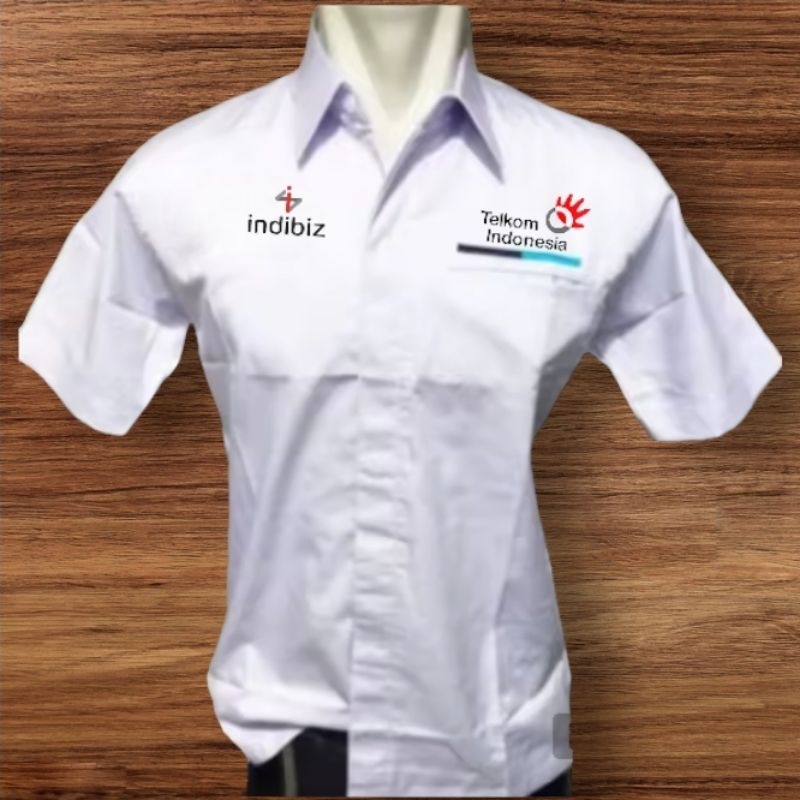 Jual Kemeja TELKOM INDIBIZ Seragam Telkom Akses Putih Lengan Pendek ...