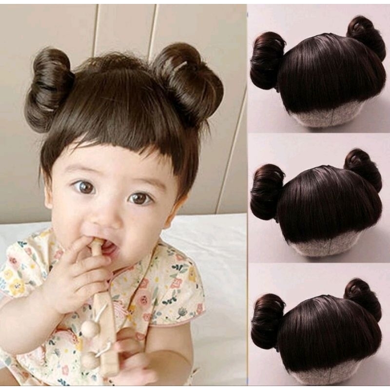 Jual Bandana Wig poni anak /wig bando poni bayi /childer baby hair ...
