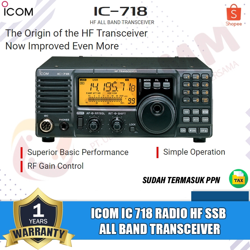 Jual ICOM IC 718 HF All Band Radio SSB HF Ic718 Ic-718 Radio Rig Ssb Hf ...