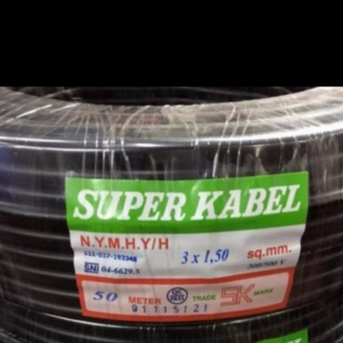 Jual Super Kabel Listrik Serabut NYYHY-NYMHY 3x1,5 50Meter Hitam | Shopee Indonesia