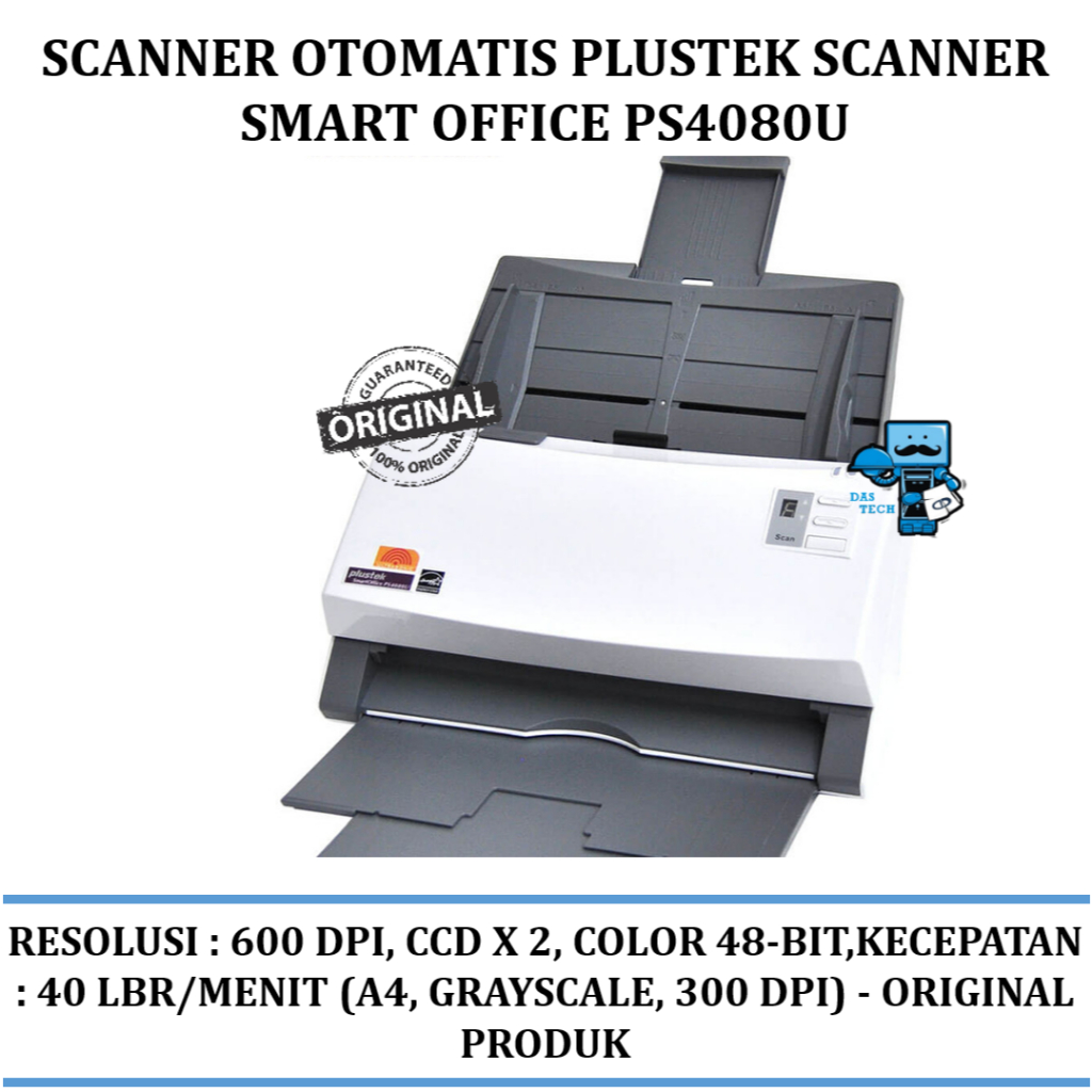 Jual Scanner Otomatis Plustek scanner Smart office PS4080U - Sensor ...