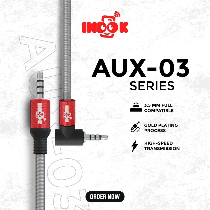 Jual INDO.K Kabel AUX 1x1 Audio Jack 3.5mm Male to Male Cable 100mm 3 ...