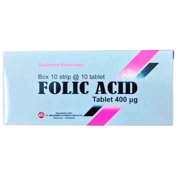 Jual FOLIC ACID 400mcg (100's /Dus) - IFI /IMFARMIND | Shopee Indonesia