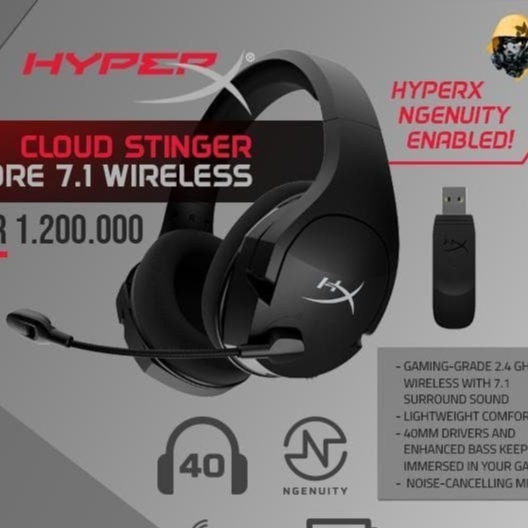 Jual HyperX Cloud Stinger Core Wireless 7.1 Gaming Headset | Shopee ...