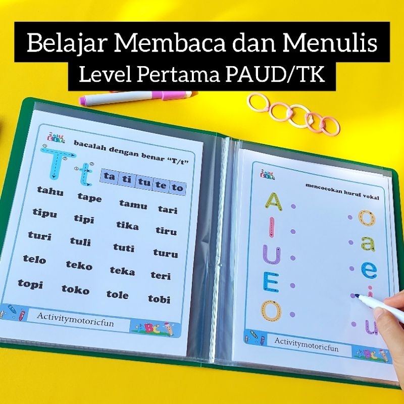 Jual WORKSHEET BUKU AKTIFITAS LATIHAN BELAJAR MEMBACA DAN MENULIS PAUD ...