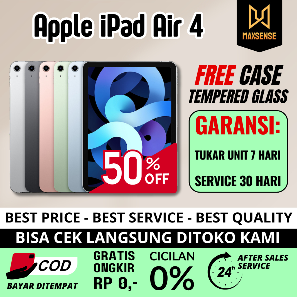 Jual iPad Air 4 Wifi Cellular 256GB 64GB Second Original | iPad Air Gen ...