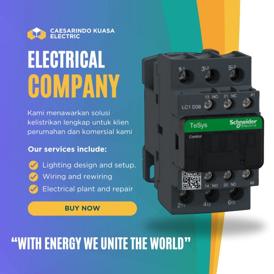 Jual CONTACTOR SCHNEIDER ELECTRIC LC1D38M7 38A 3P 38AMPER 3PAS 38AMPERE ...