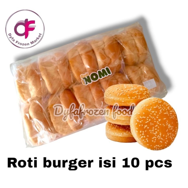 Jual Nomi Roti burger wijen isi 10 | Shopee Indonesia
