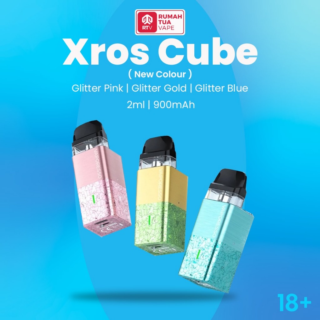 Jual XROS CUBE GLITTER POD NEW COLOUR 2ML 900MAH | Shopee Indonesia