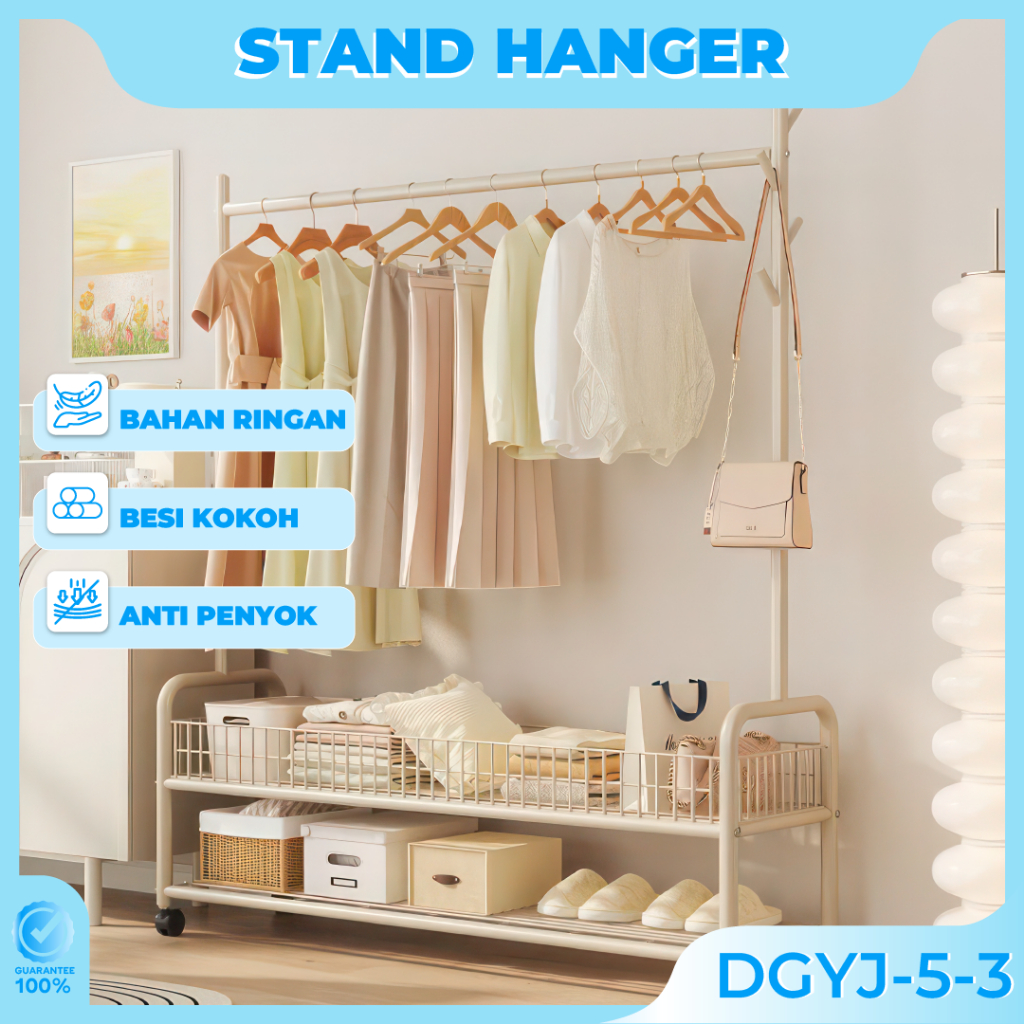 Jual Stand Hanger Gawang Besi Kuat Putih Hitam Butik Display Gawangan ...