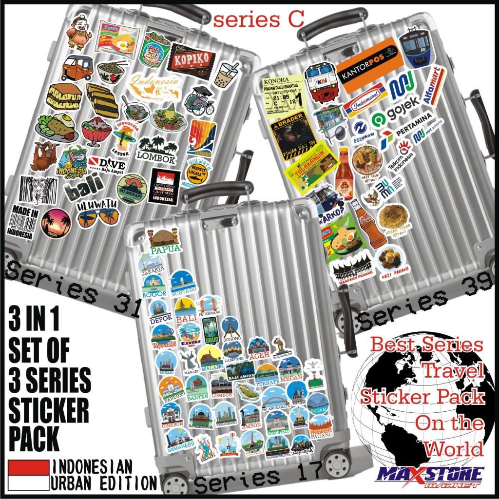 Jual sticker koper set 3in1 isi 3pack / indonesian sticker pack ...