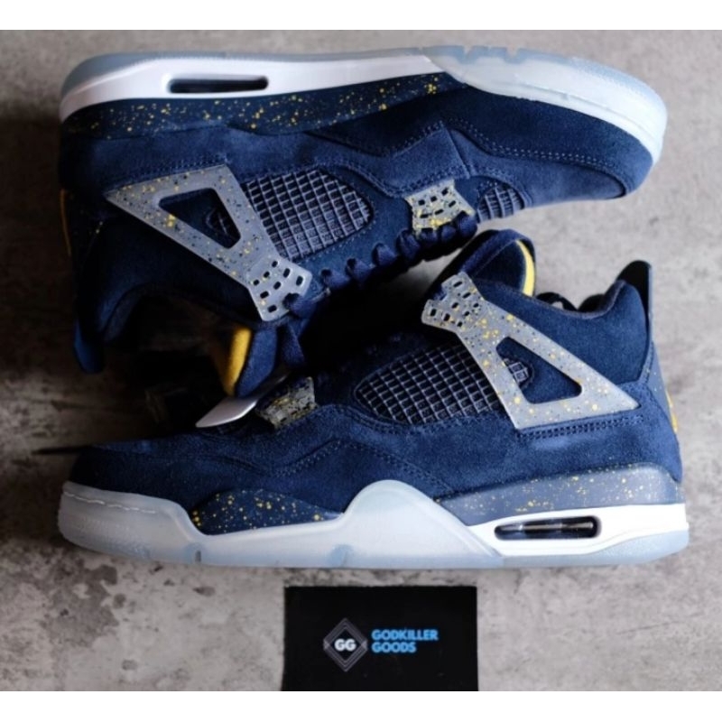 Jual Air Jordan 4 Retro Michigan Wolverine PE Kickwho GK | Shopee Indonesia