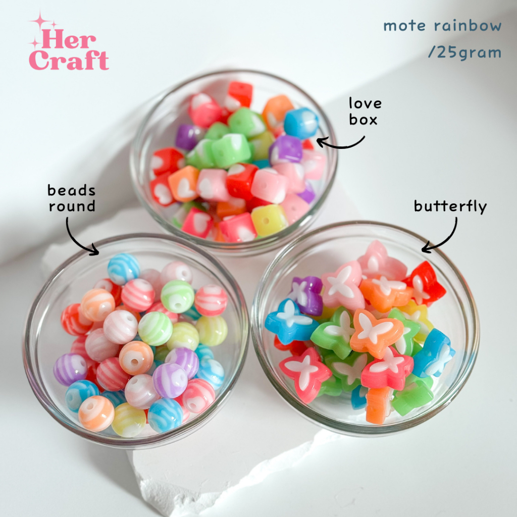 Jual Hercraft - Mote rainbow candy land / harga per 25gram | Shopee ...